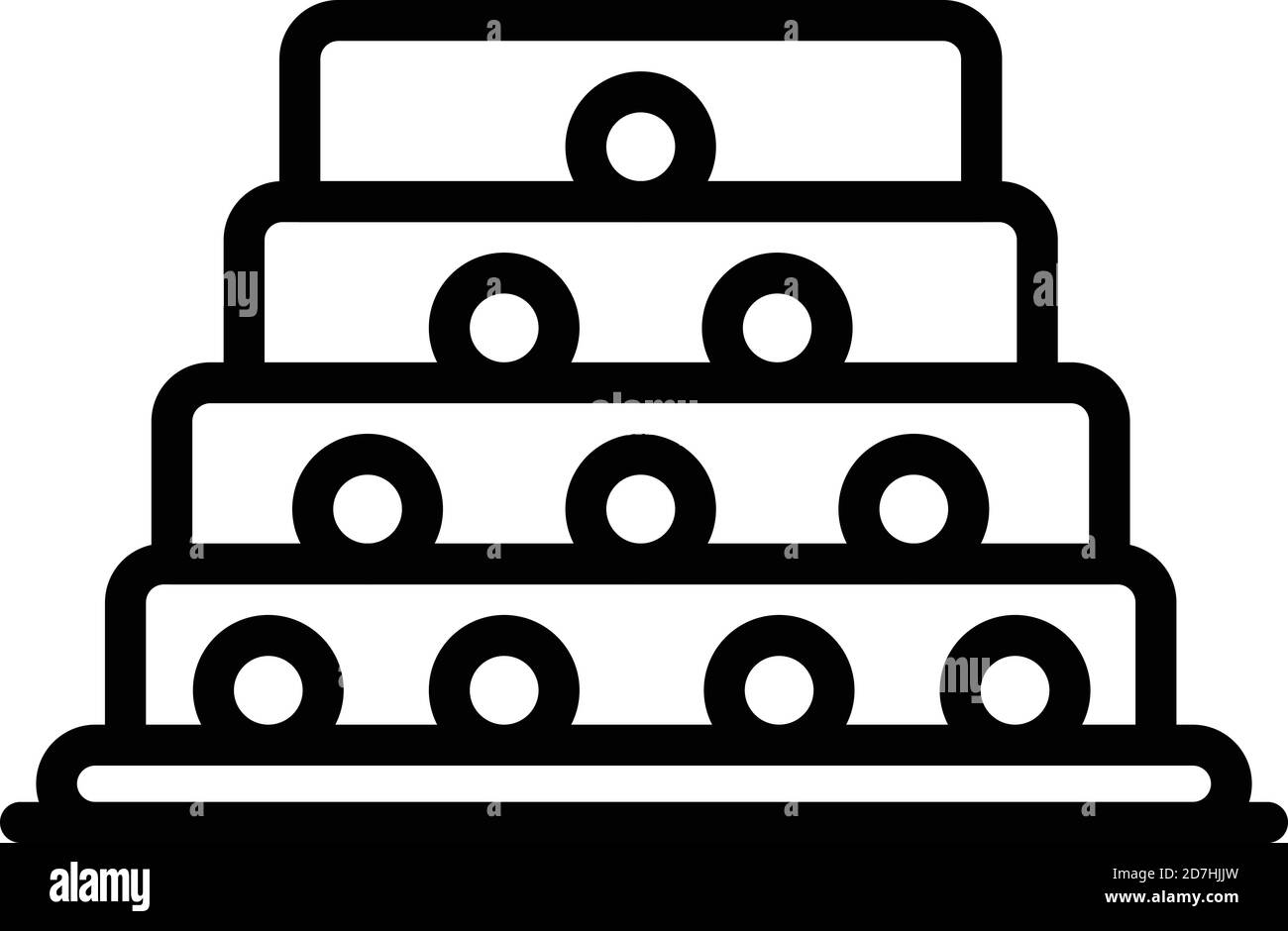 Vanilla cake icon. Outline vanilla cake vector icon for web design ...