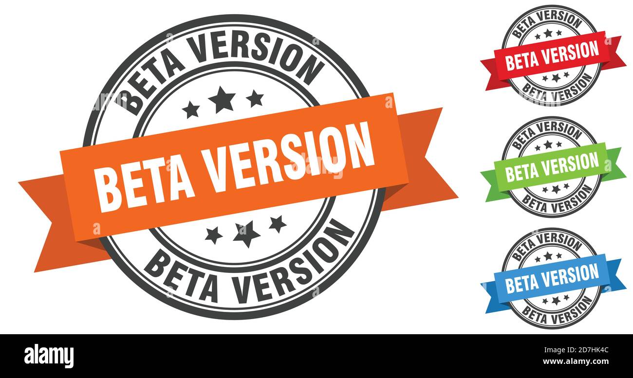 beta version stamp. round band sign set. ribbon label Stock Vector ...