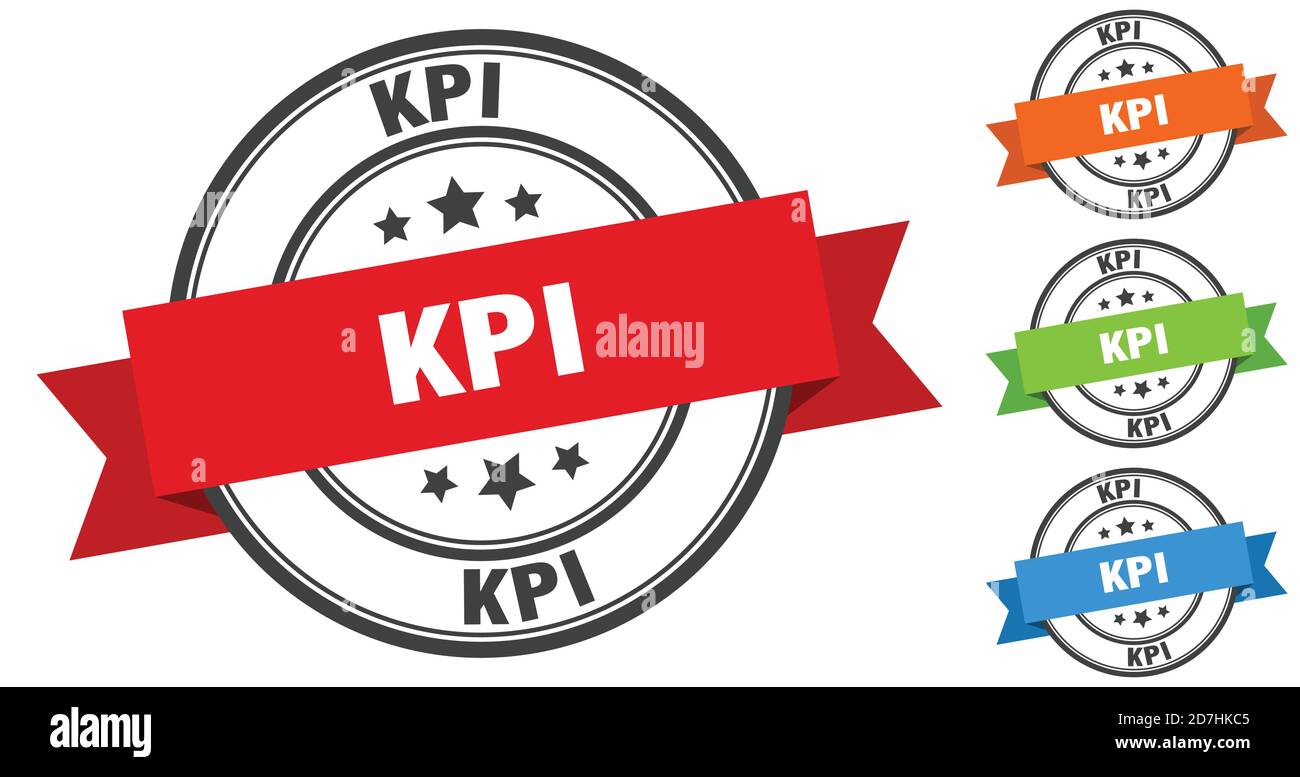 kpi stamp. round band sign set. ribbon label Stock Vector Image & Art ...