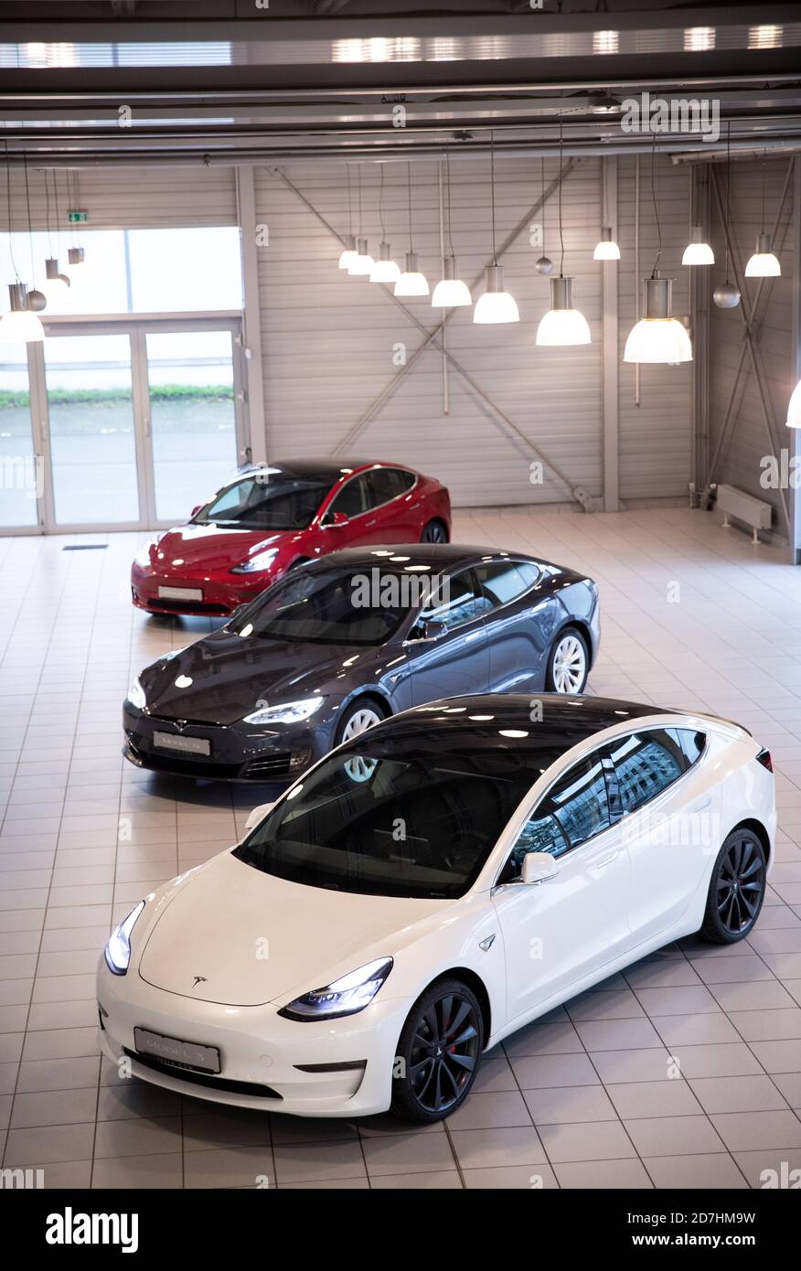 Hamburg, Germany. 21st Oct, 2020. Electric cars from Tesla (Model S ...