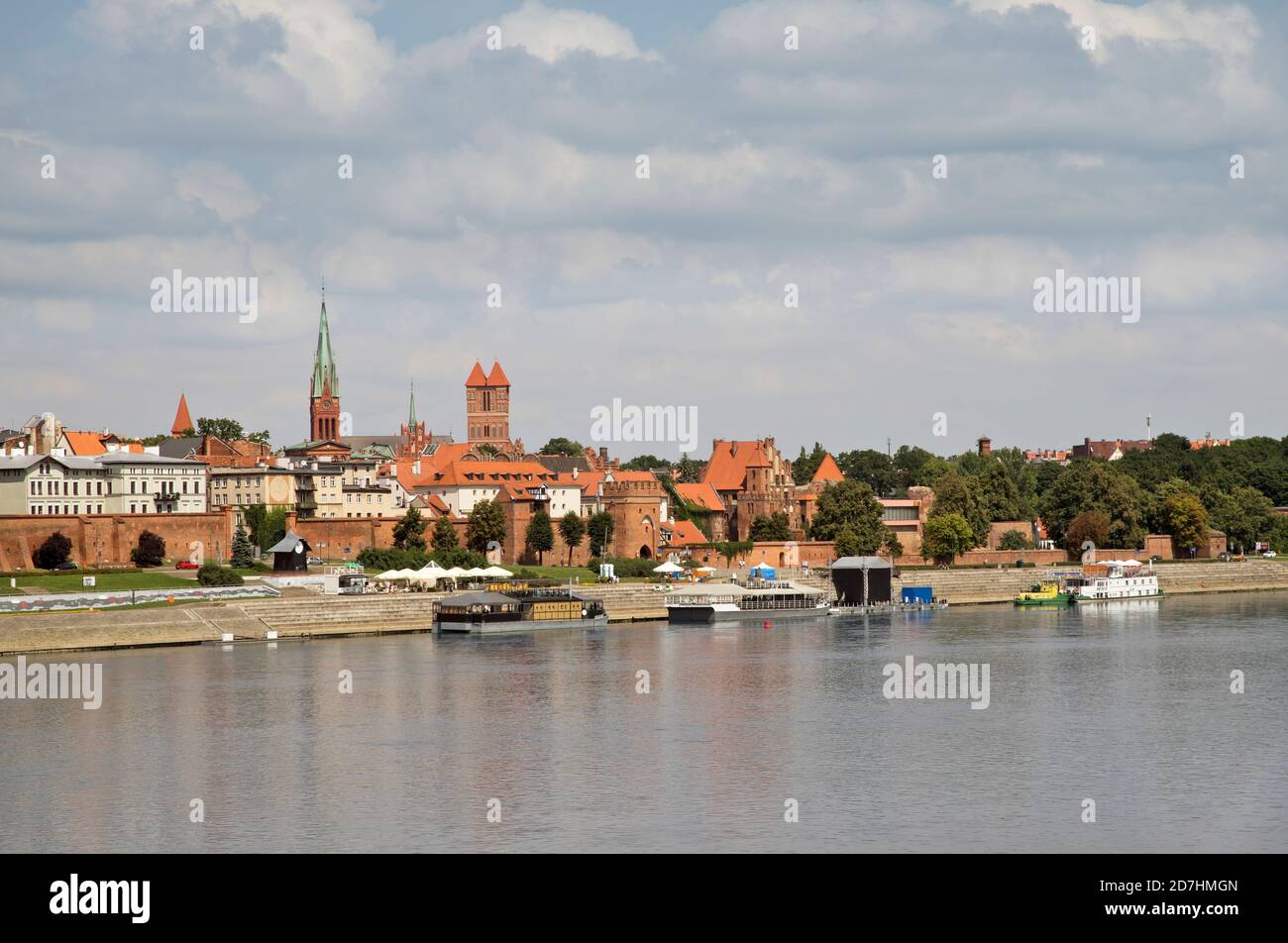 Poland torun old town panoramic river hi-res stock photography and ...