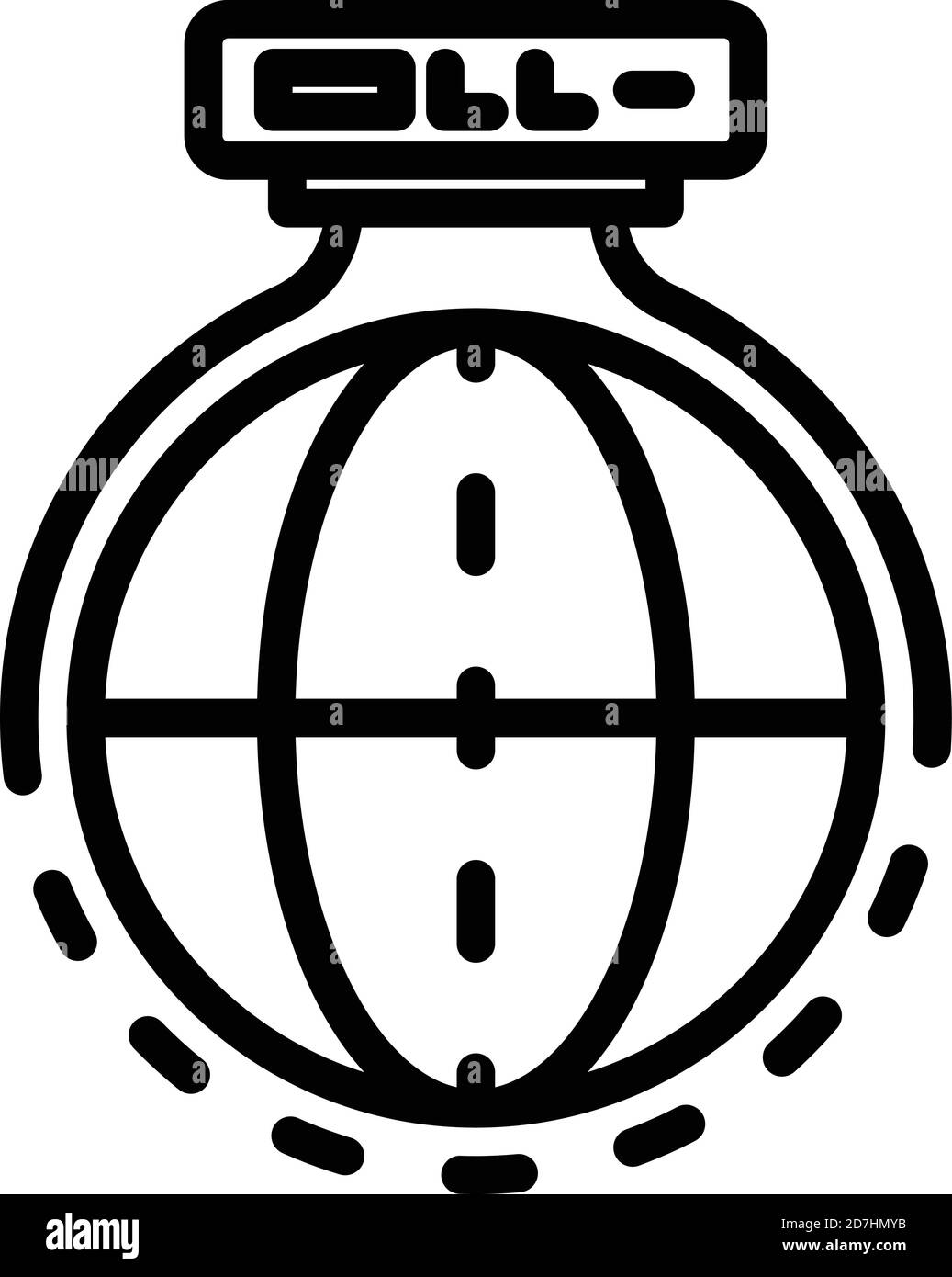 Coverage global network icon. Outline coverage global network vector ...