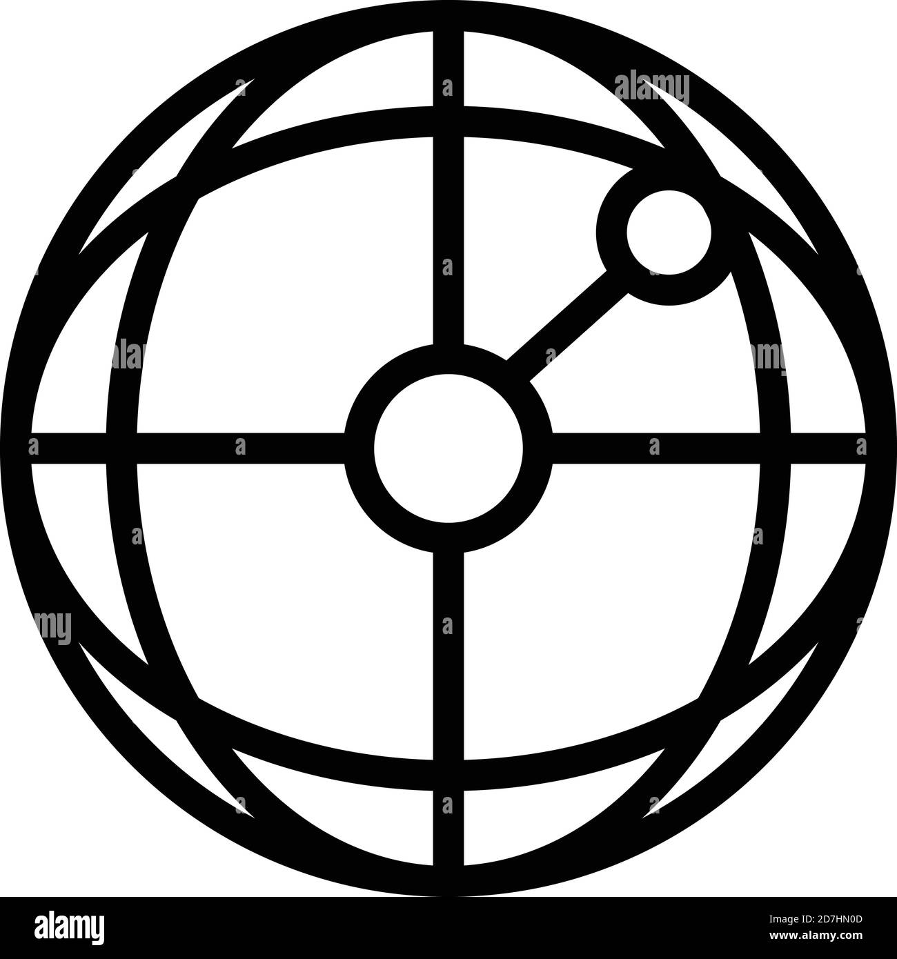Global network icon. Outline global network vector icon for web design ...