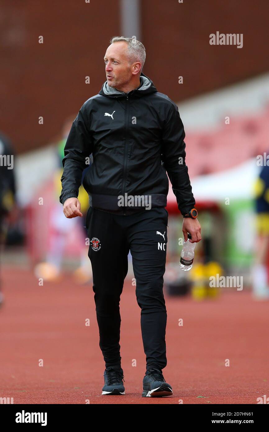 Blackpool's manager Neil Critchley during the Carabao Cup match at the ...