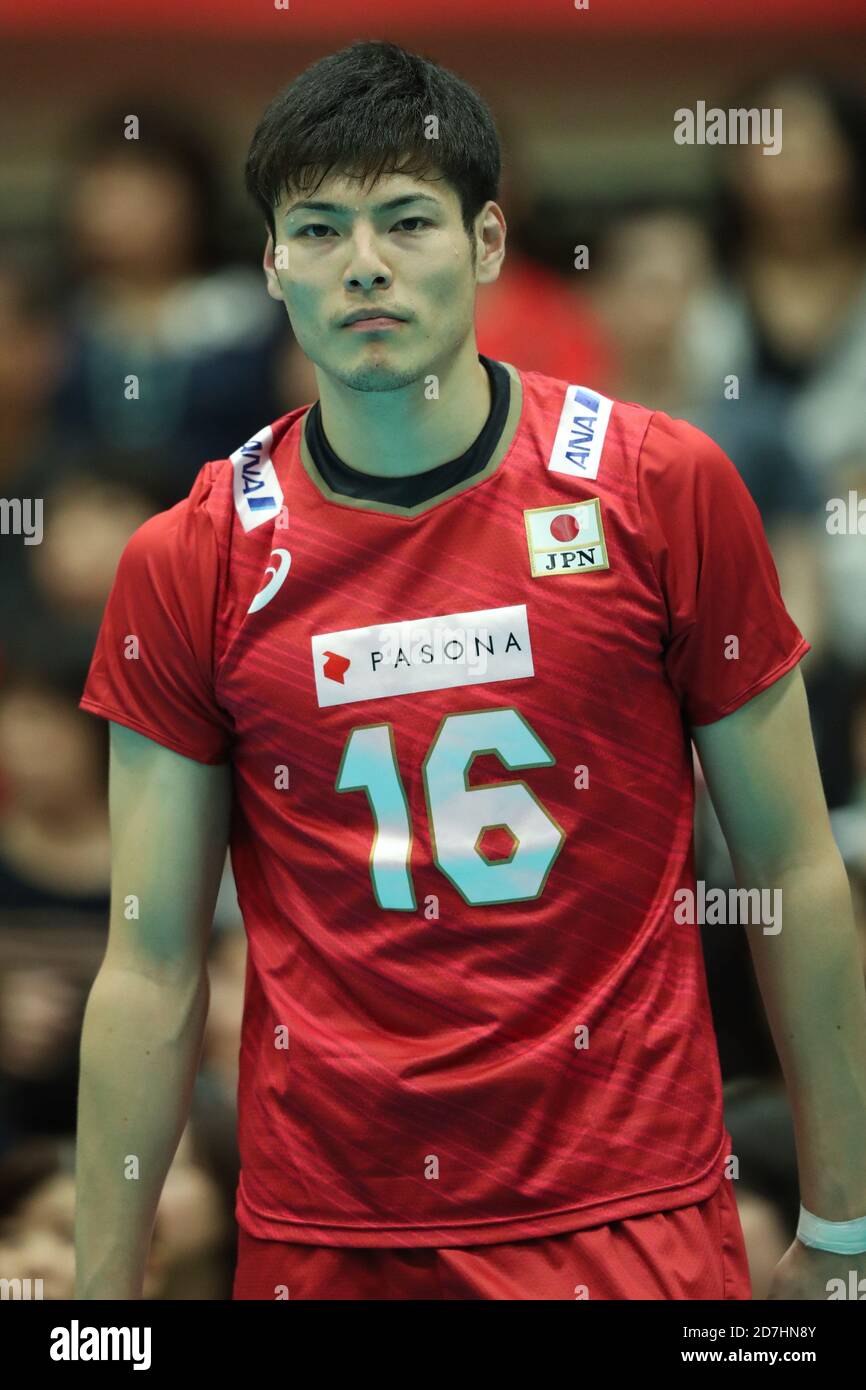 Kentaro Takahashi of Japan during the Volleyball International Friendly ...