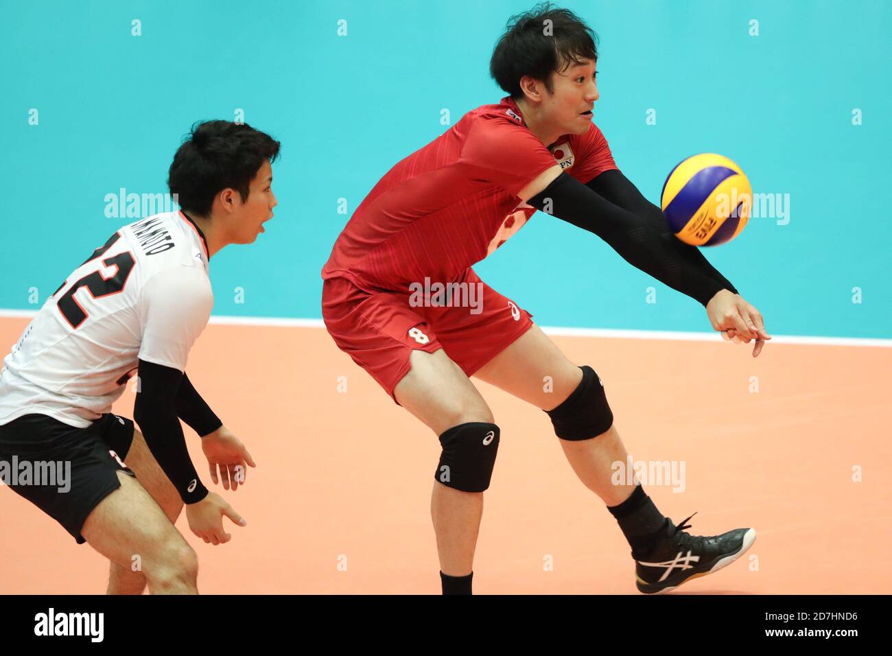Masahiro Yanagida of Japan during the Volleyball International Friendly ...