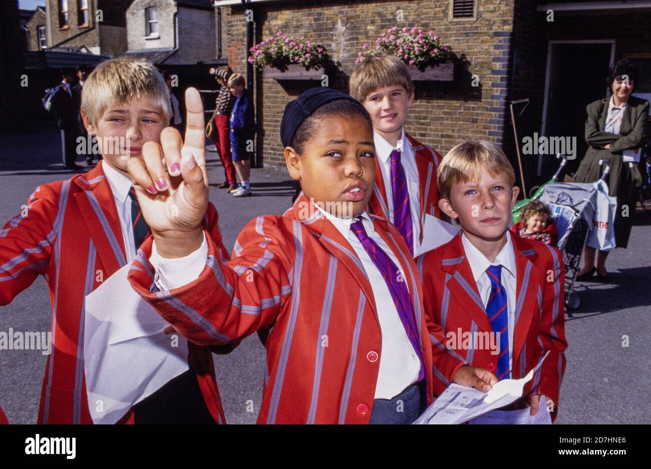 Year seven 7 pupils at Kingston Grammar School in Kingston-Upon-Thames, Surrey take part in ...