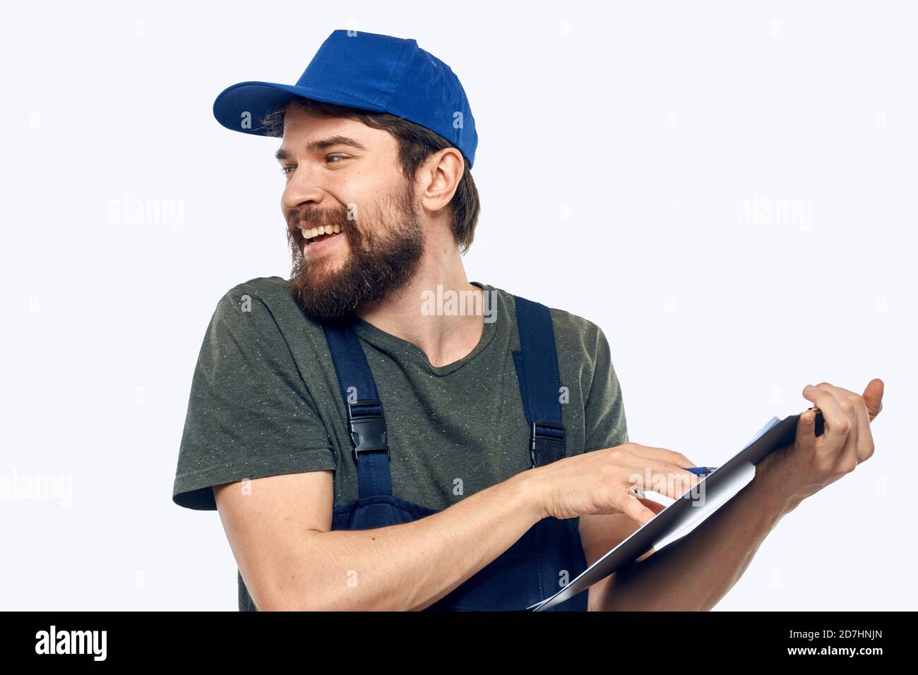 Man in working form documents loading worker service lifestyle Stock ...