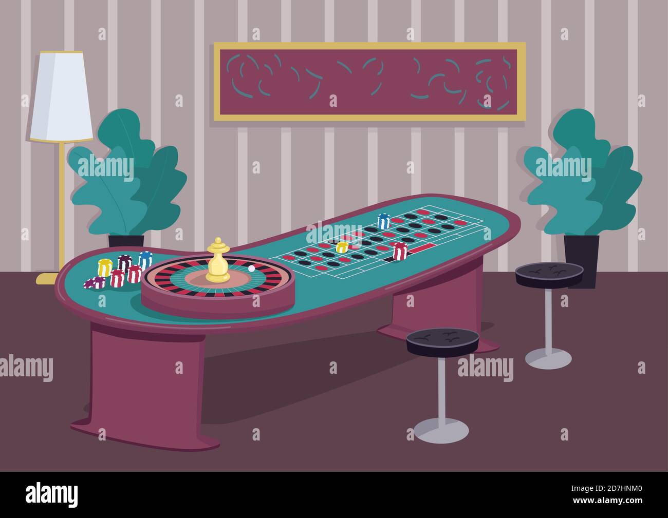 Roulette table flat color vector illustration Stock Vector Image & Art ...