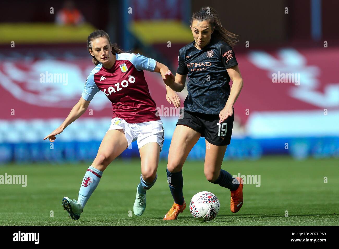 Aston Villa Women's Chloe Arthur and Manchester City Women's Carolin ...