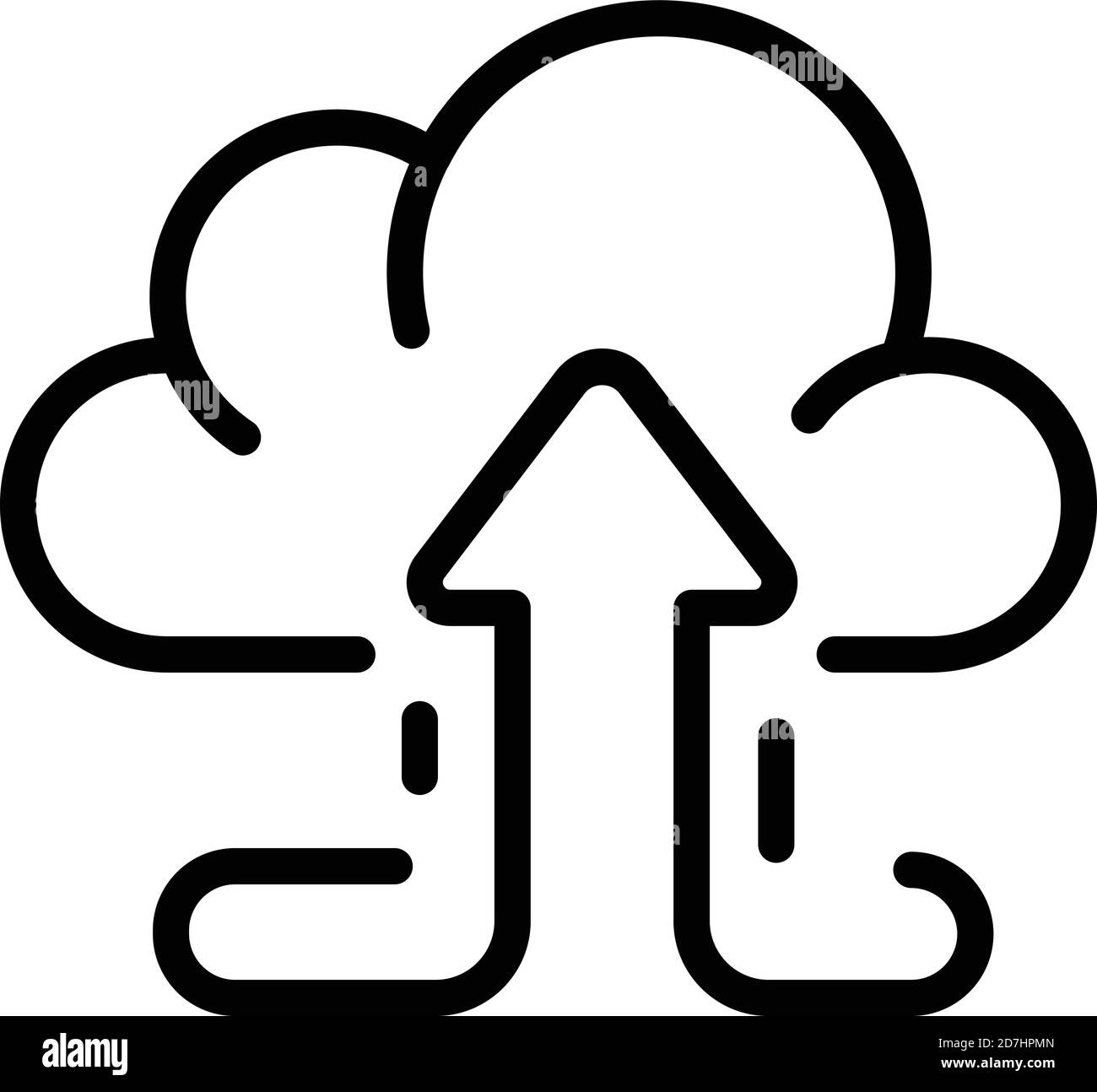 Upload data cloud icon. Outline upload data cloud vector icon for web ... Upload data cloud icon. Outline upload data cloud vector icon for web ...