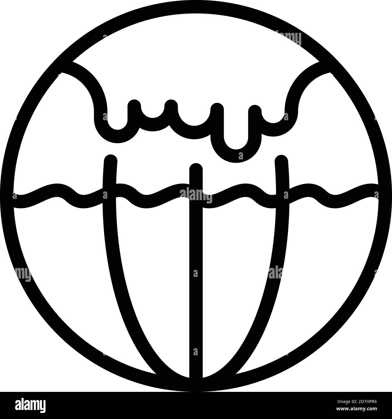 Planet warming icon. Outline planet warming vector icon for web design ...