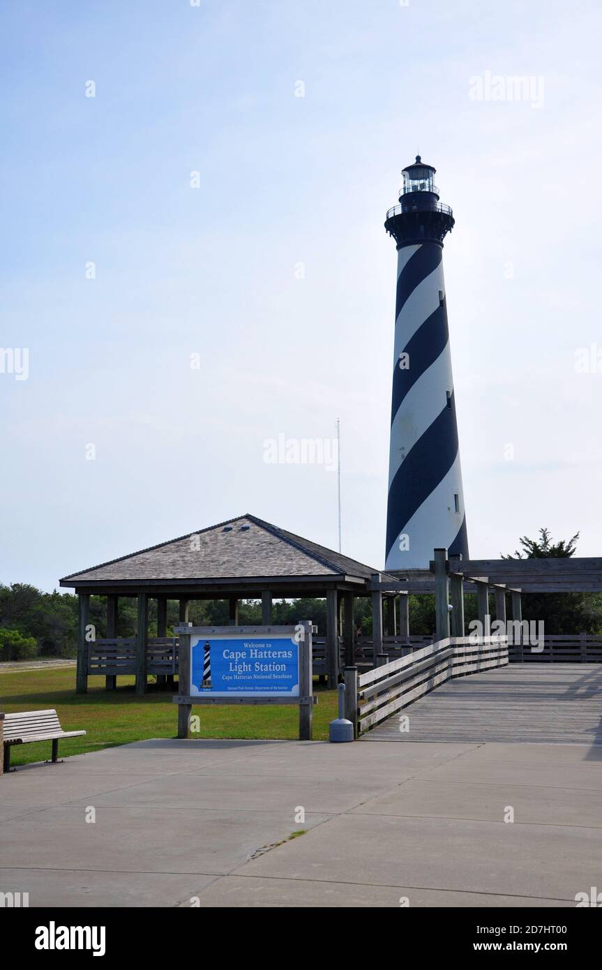 Cape Hatteras Lighthouse in Cape Hatteras National Seashore, on ...