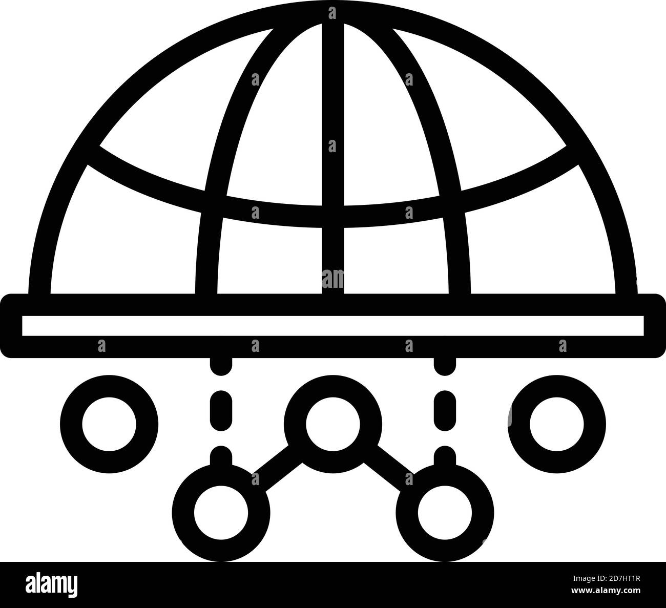 Mobile global network icon. Outline mobile global network vector icon ...
