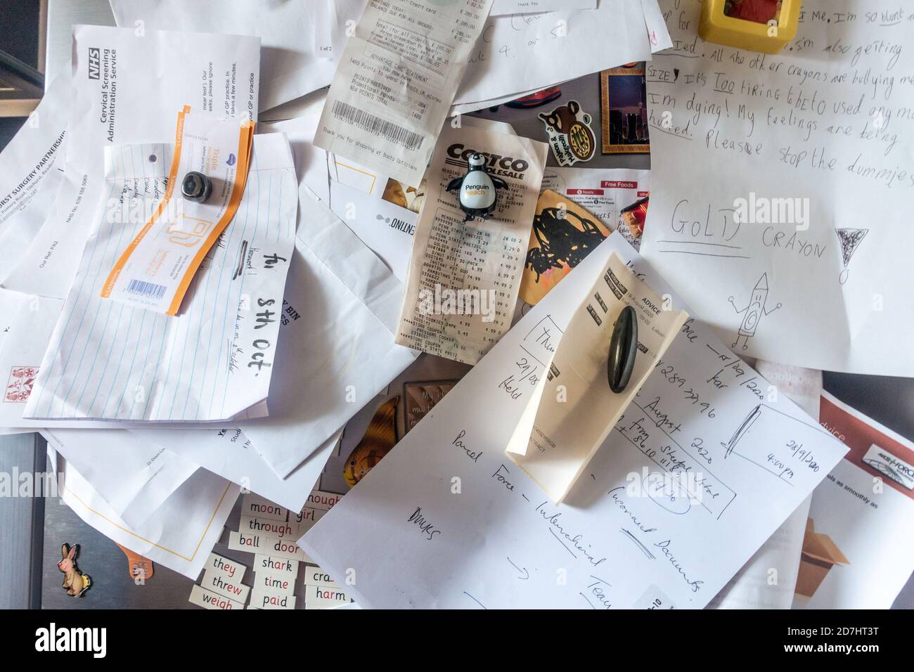 A Collection Of Different Papers Including Notes Receipts Letters