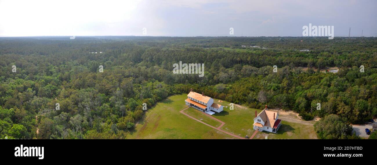 Aerial view of Cape Hatteras National Seashore from top of Cape ...