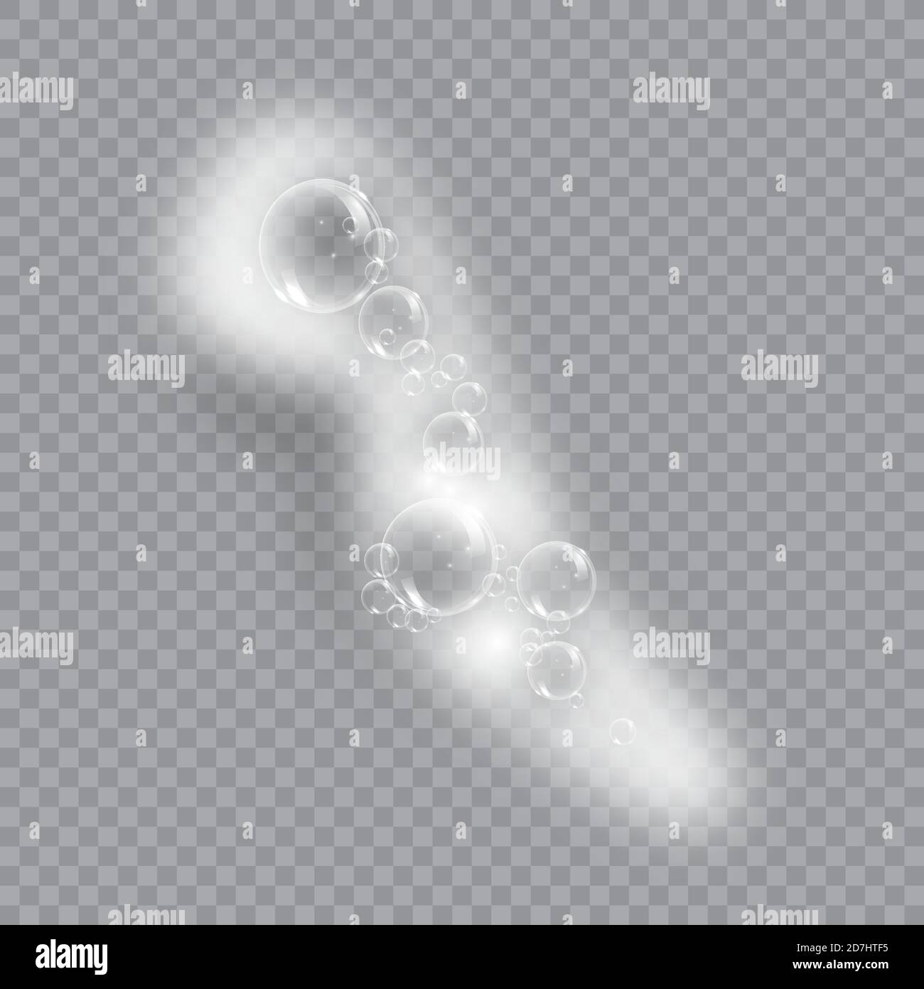 Bath foam soap with bubbles isolated vector illustration on transparent ...