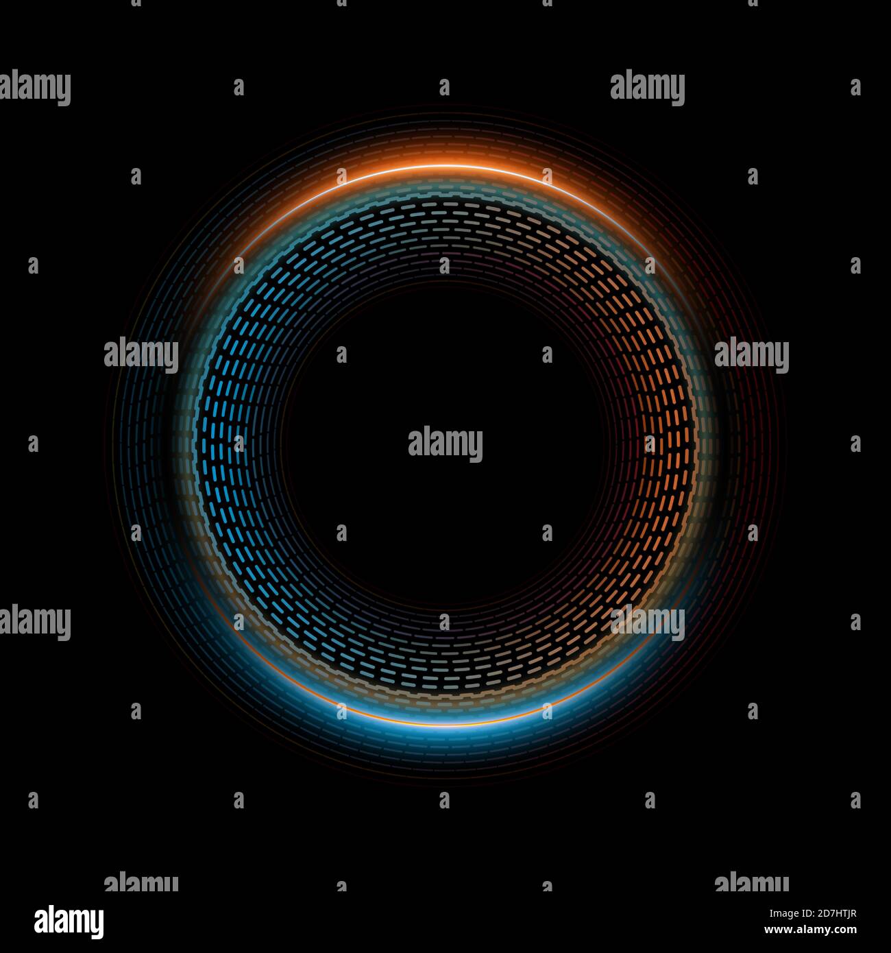 Abstract Neon Circles Banner. Blank 3d Light With Shining Neon Effect ...