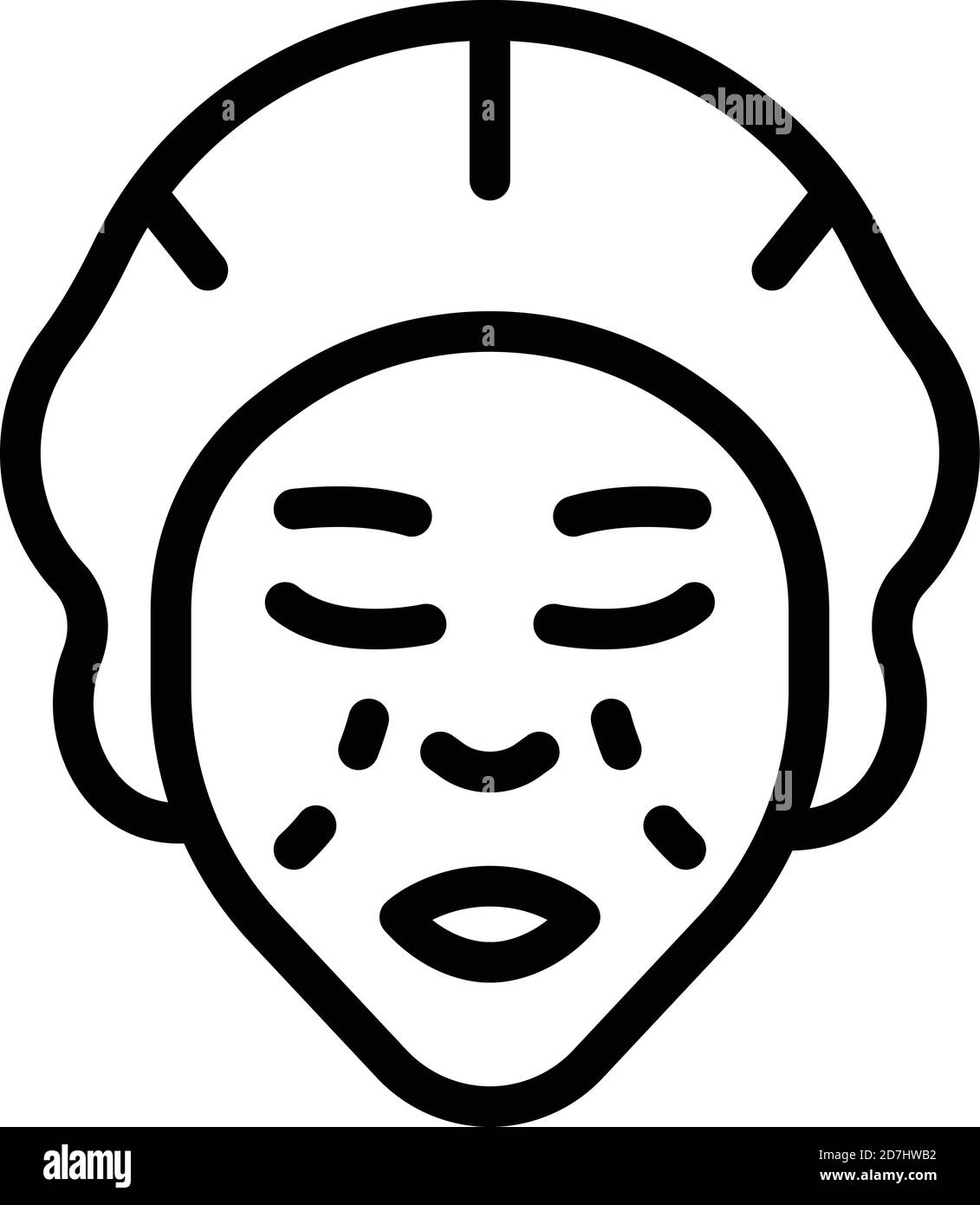 Face surgery correction icon. Outline face surgery correction vector ...