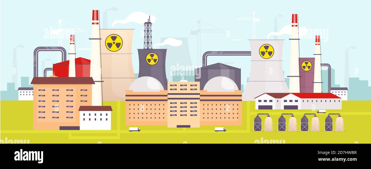 2d nuclear power plant vector hi-res stock photography and images - Alamy