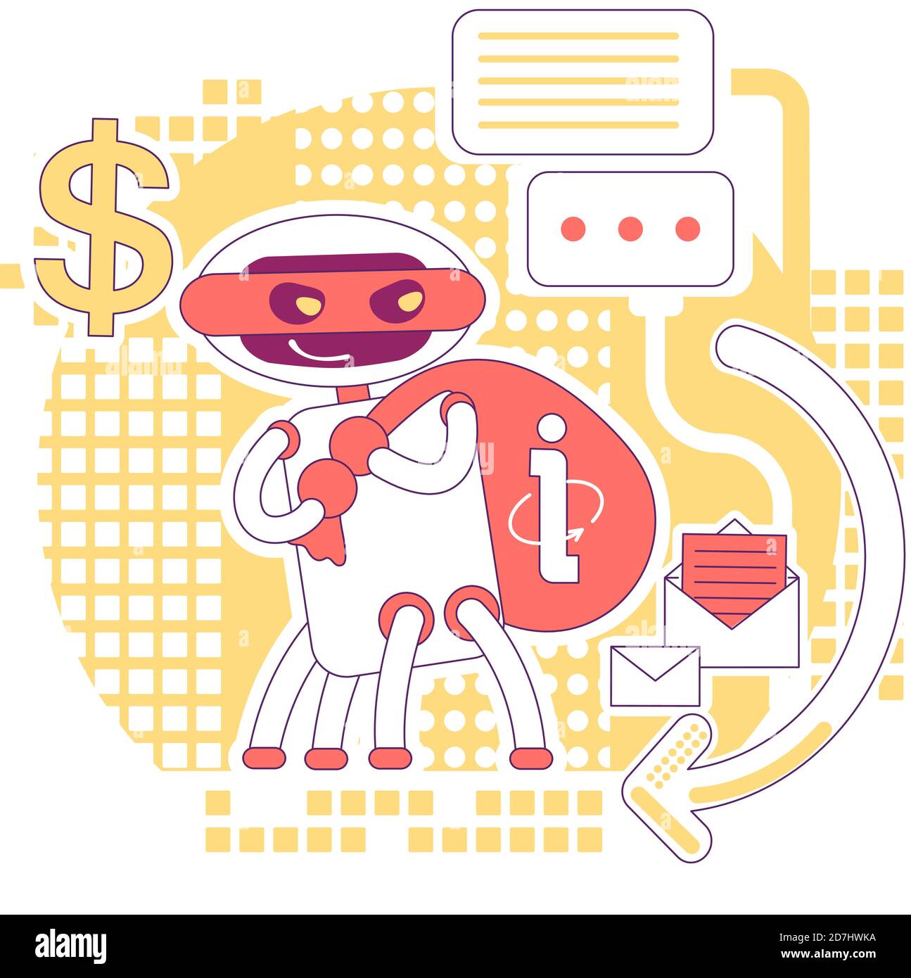 Scraper bot thin line concept vector illustration Stock Vector Image & Art - Alamy
