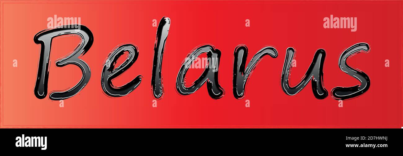 Gray word Belarus on a red background Stock Vector Image & Art - Alamy