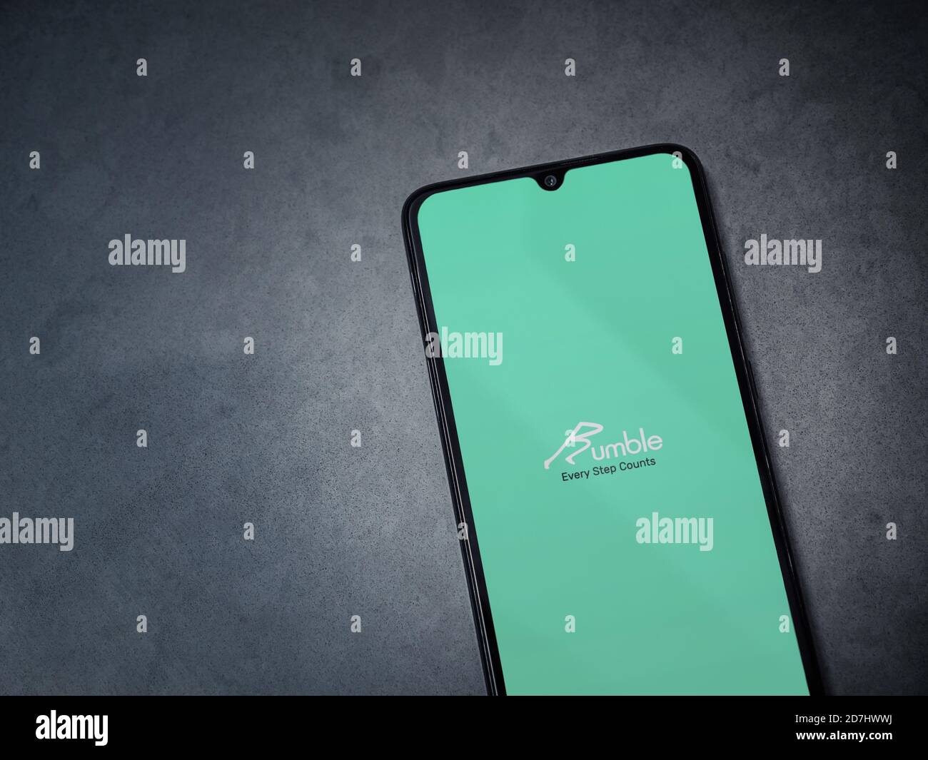Lod, Israel - July 8, 2020: Rumble app launch screen with logo on the ...