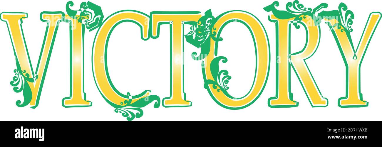 Victory writing Stock Vector Images - Alamy