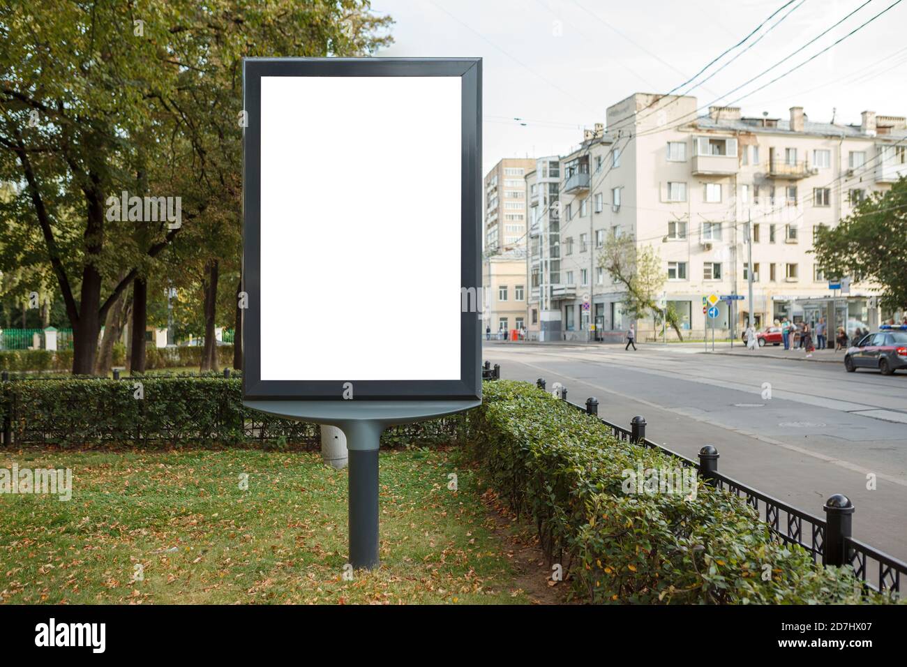 Advertising billboard stand mock up on the street Stock Photo - Alamy