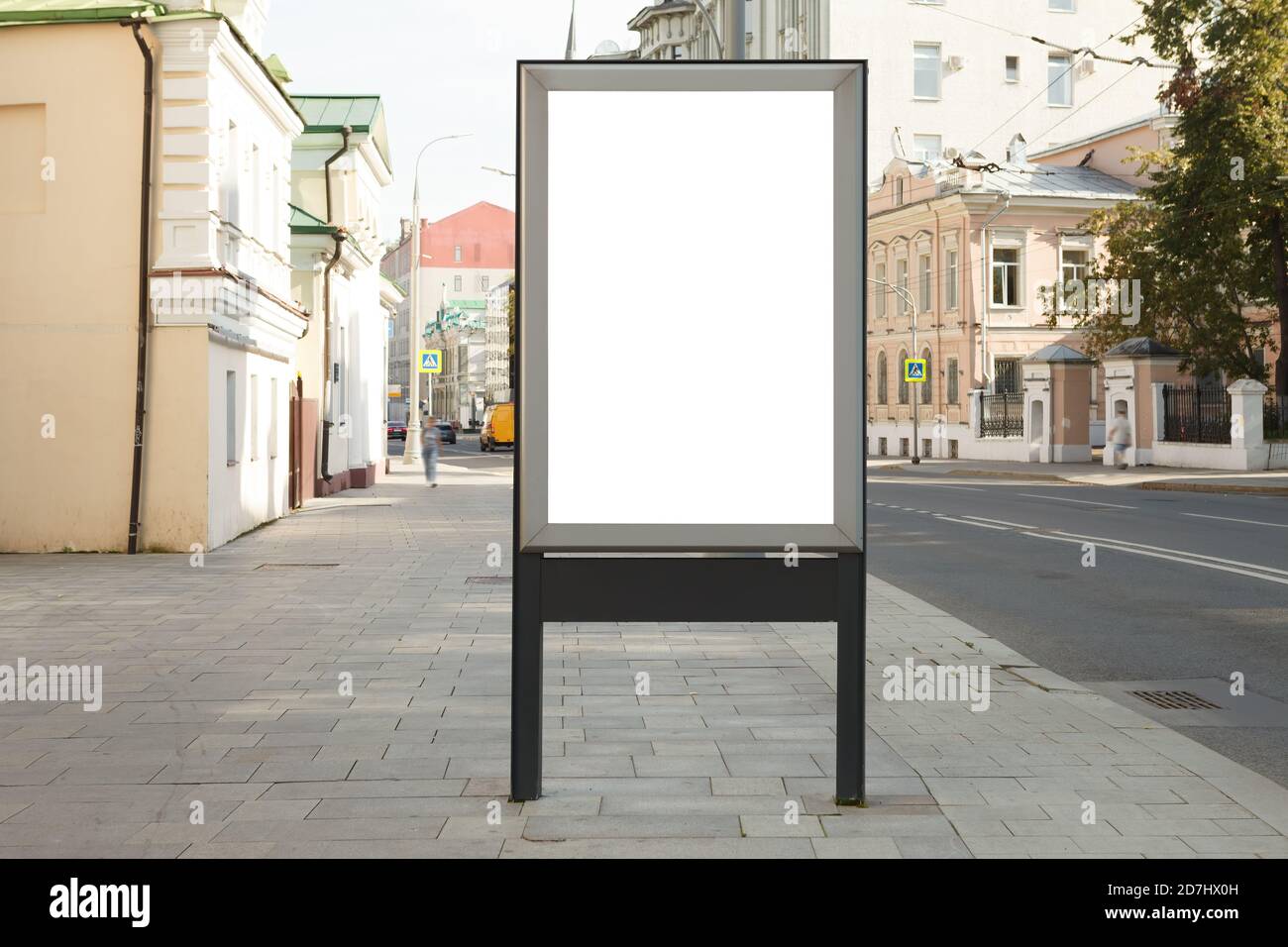 Advertising billboard stand mock up on the street Stock Photo - Alamy