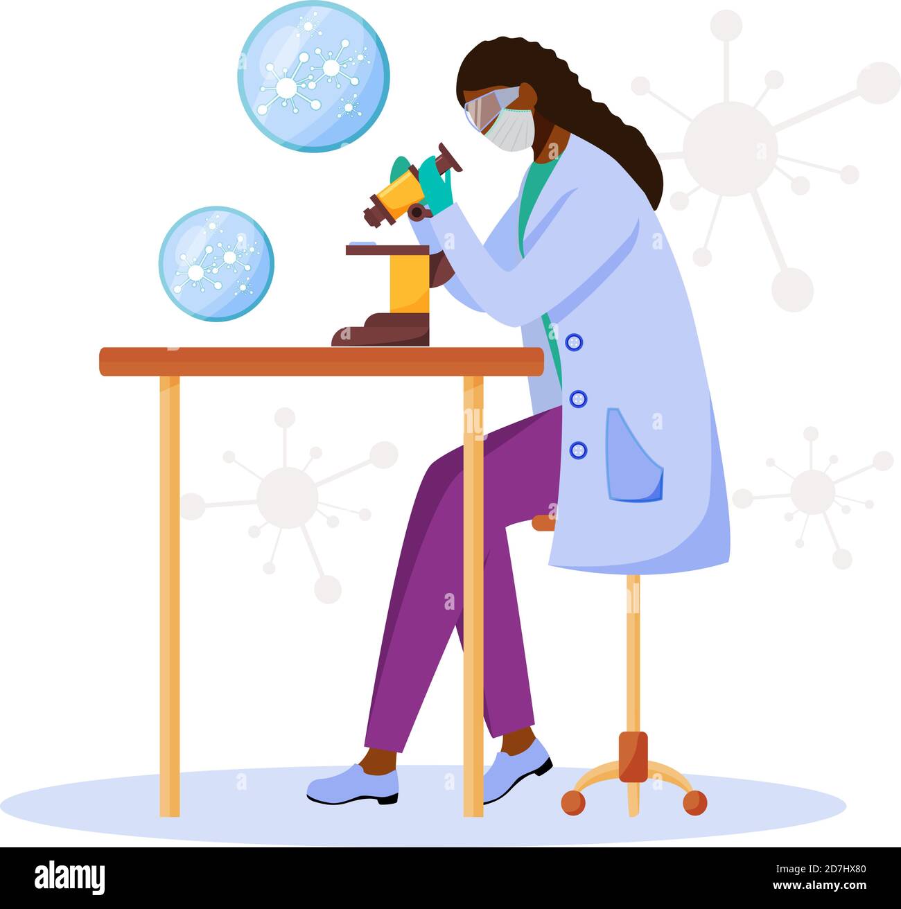 Laboratory worker flat color vector faceless character Stock Vector ...