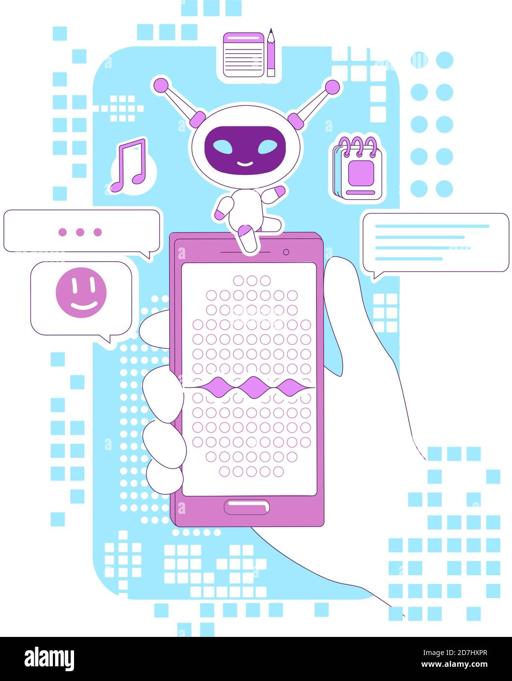 Super bot thin line concept vector illustration Stock Vector Image & Art - Alamy