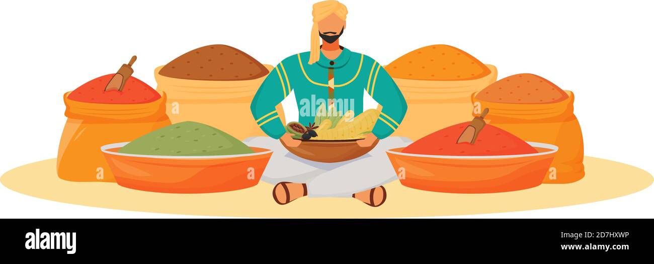 Spice seller india Stock Vector Images - Alamy