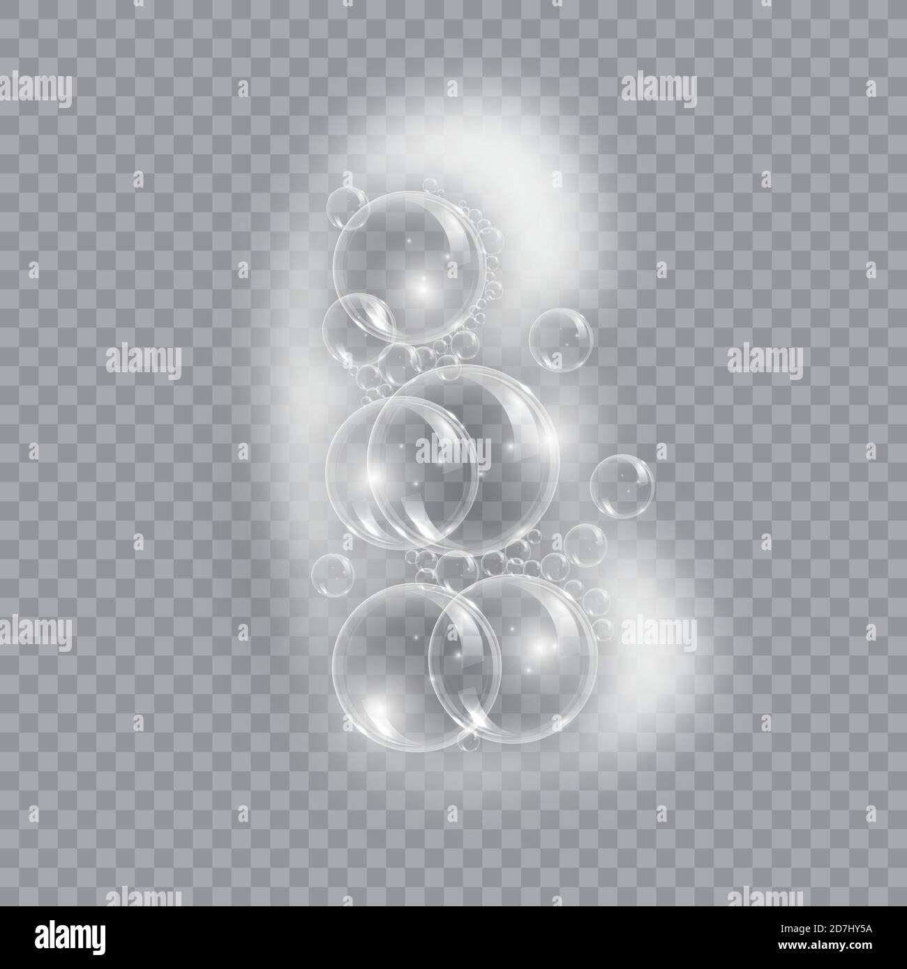 Bath foam soap with bubbles isolated vector illustration on transparent ...