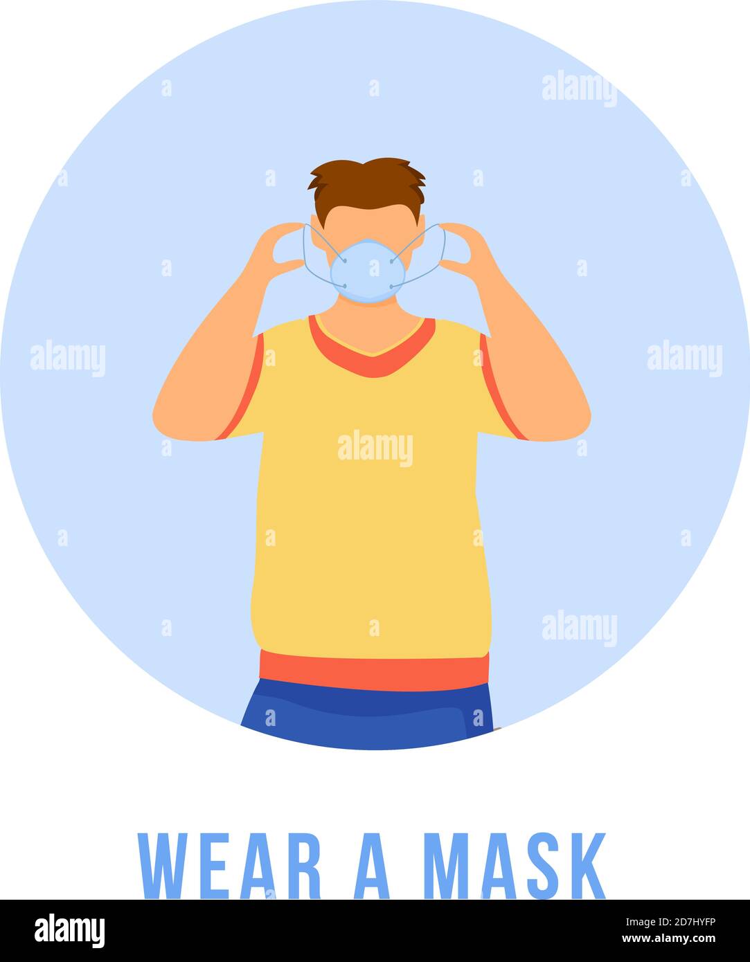 Wear mask flat detailed icon Stock Vector Image & Art - Alamy