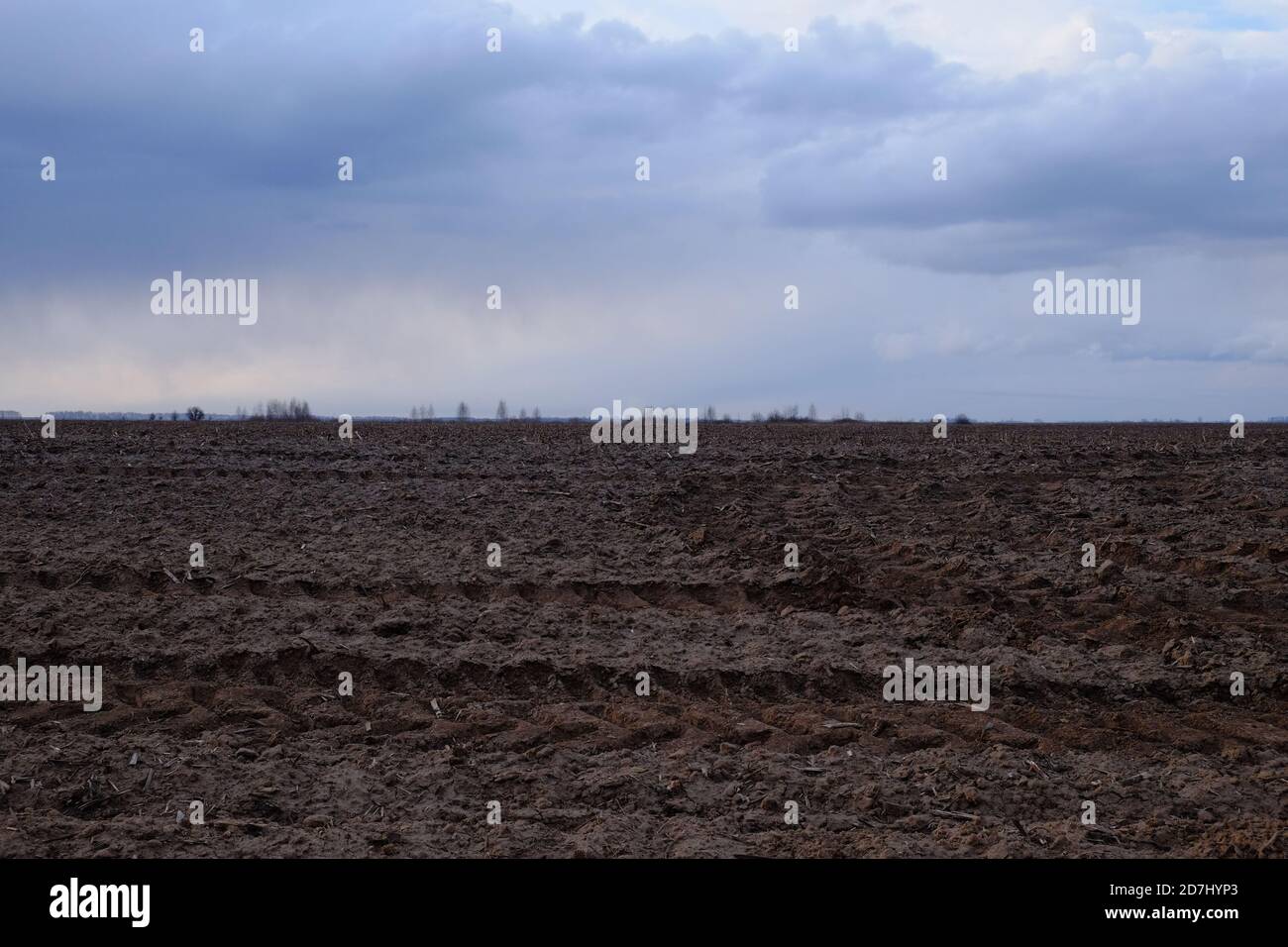 Horizontal landscape dark plowed hi-res stock photography and images ...