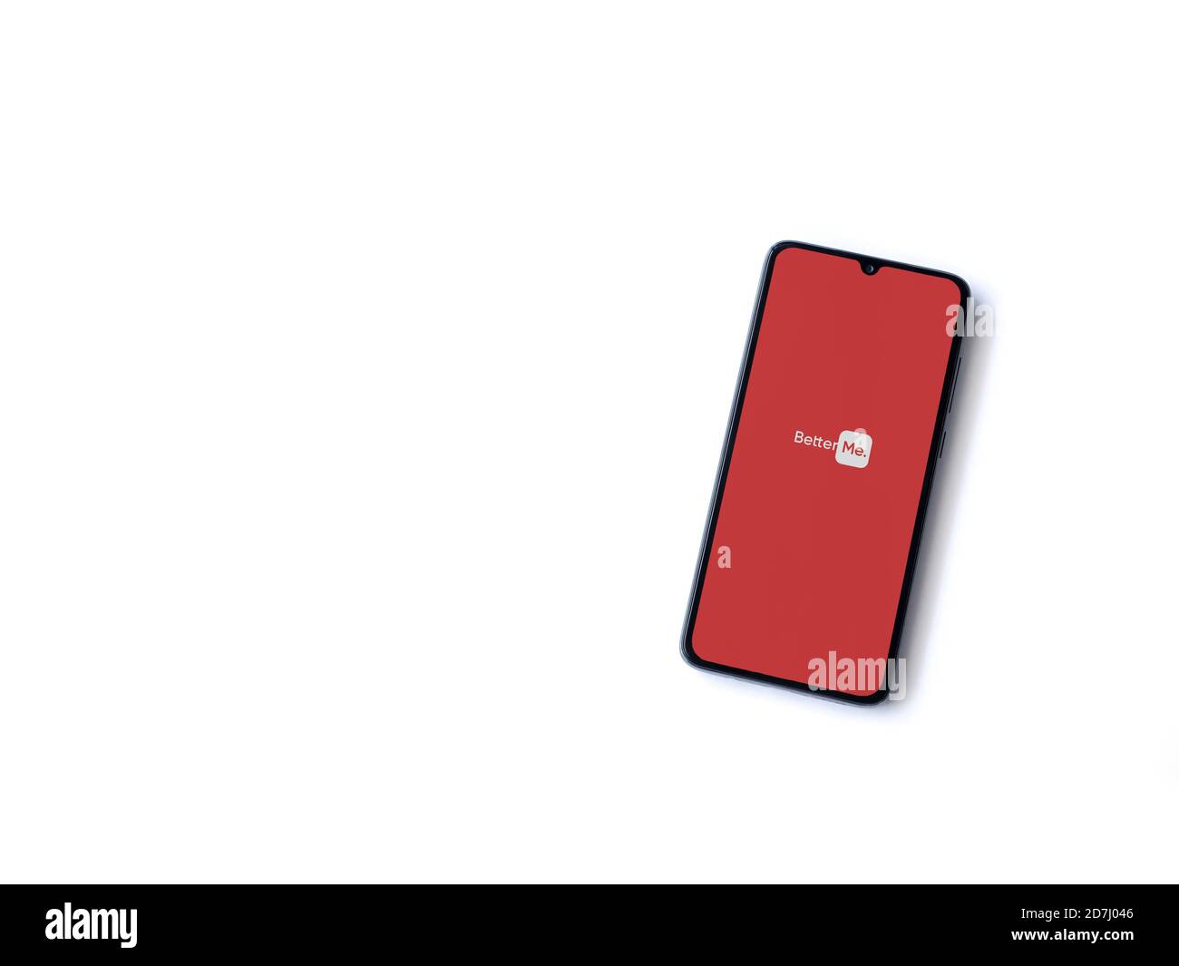 Lod, Israel - July 8, 2020: BetterMe app launch screen with logo on the ...