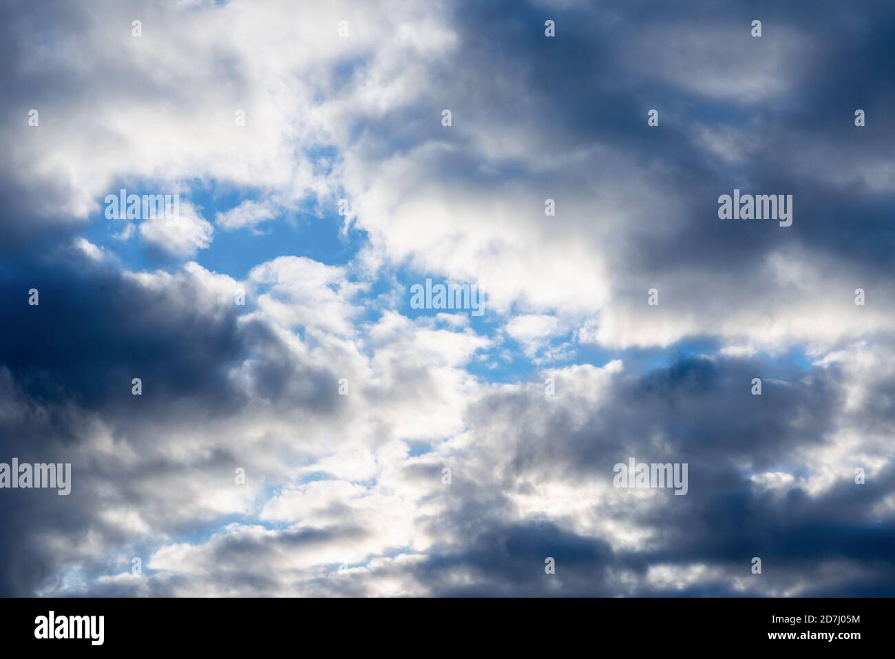 Nice blue sky background with white clouds autumn day Stock Photo - Alamy