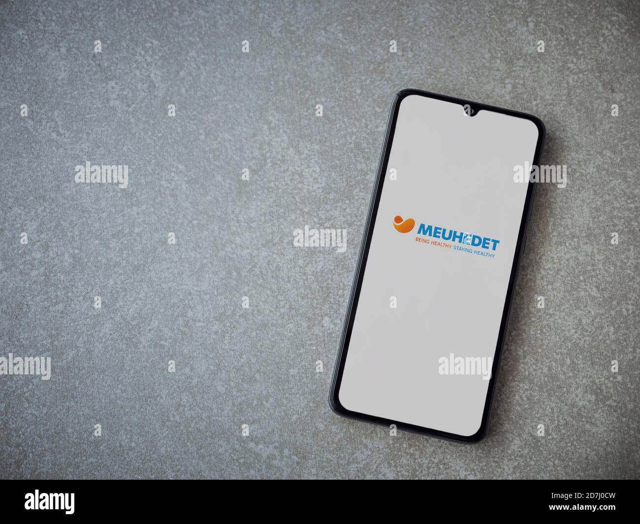 Lod, Israel - July 8, 2020: Meuhedet Health Services app launch screen ...