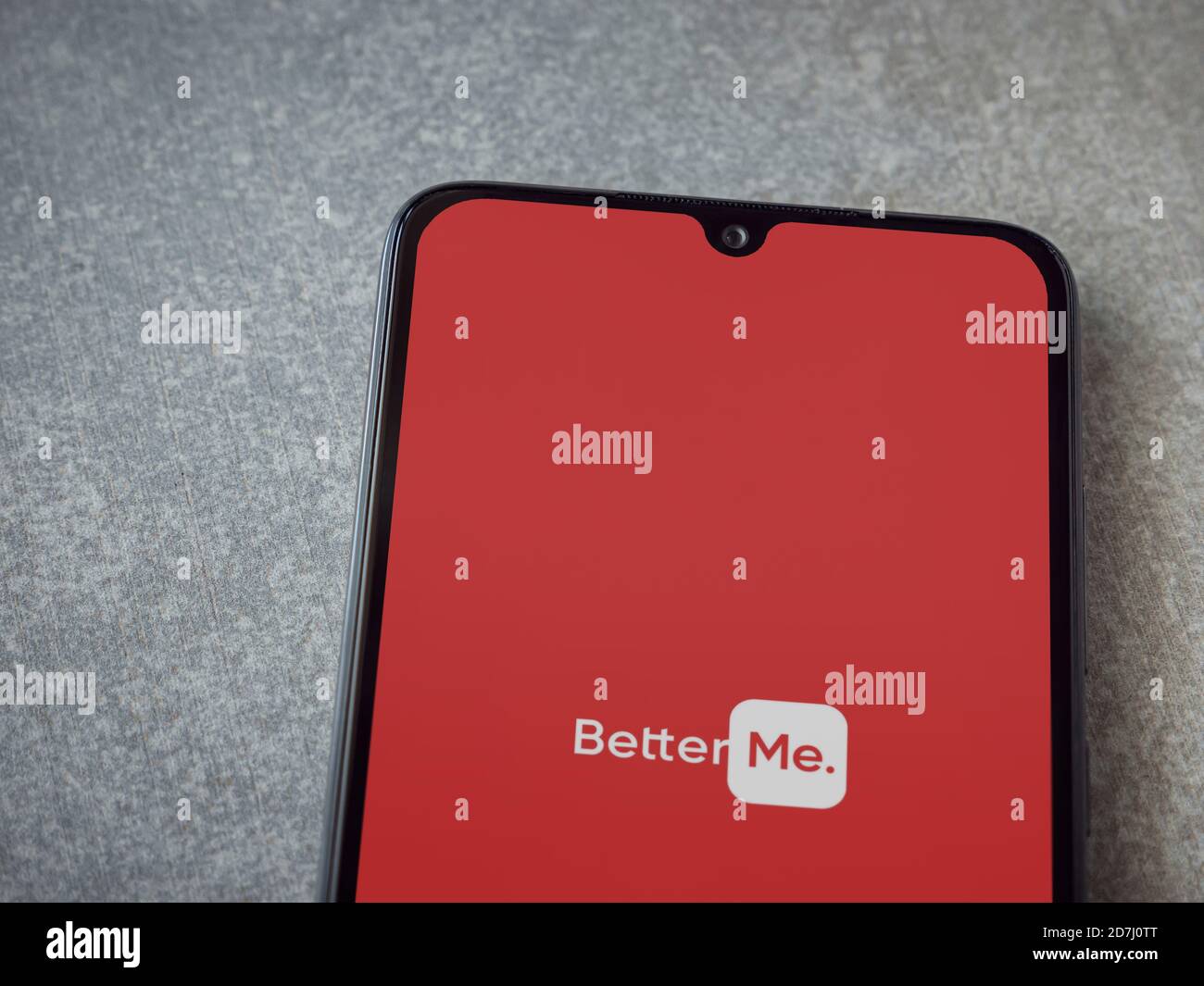 Lod, Israel - July 8, 2020: BetterMe app launch screen with logo on the ...