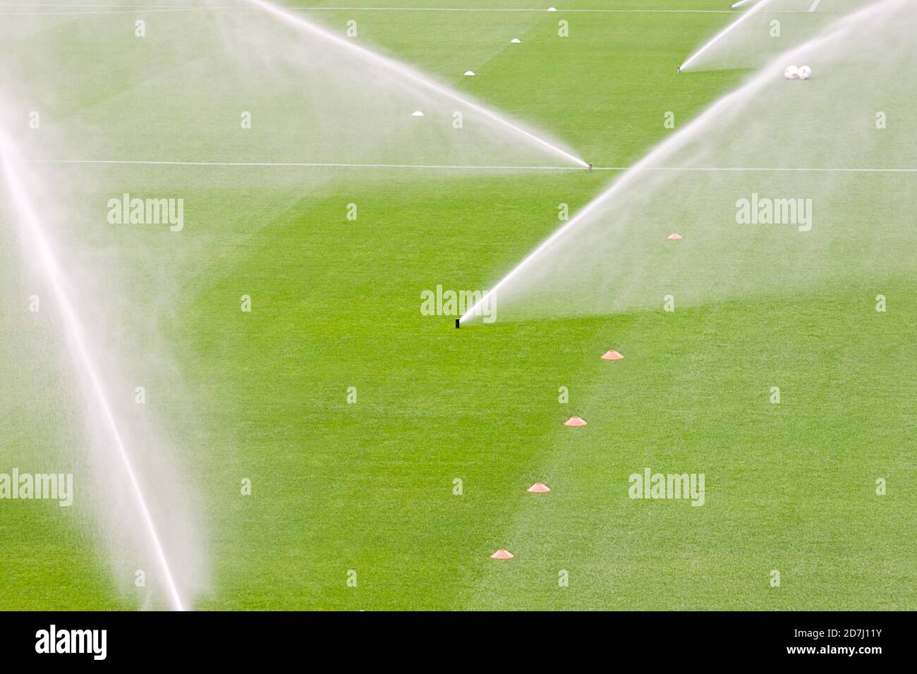 Irrigation turf in a stadium Stock Photo - Alamy
