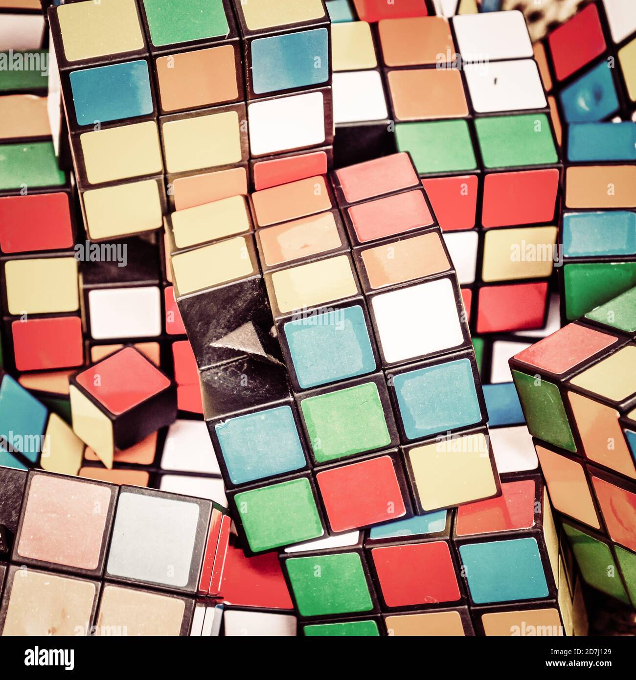 Closeup shot of rubik cubes Stock Photo - Alamy