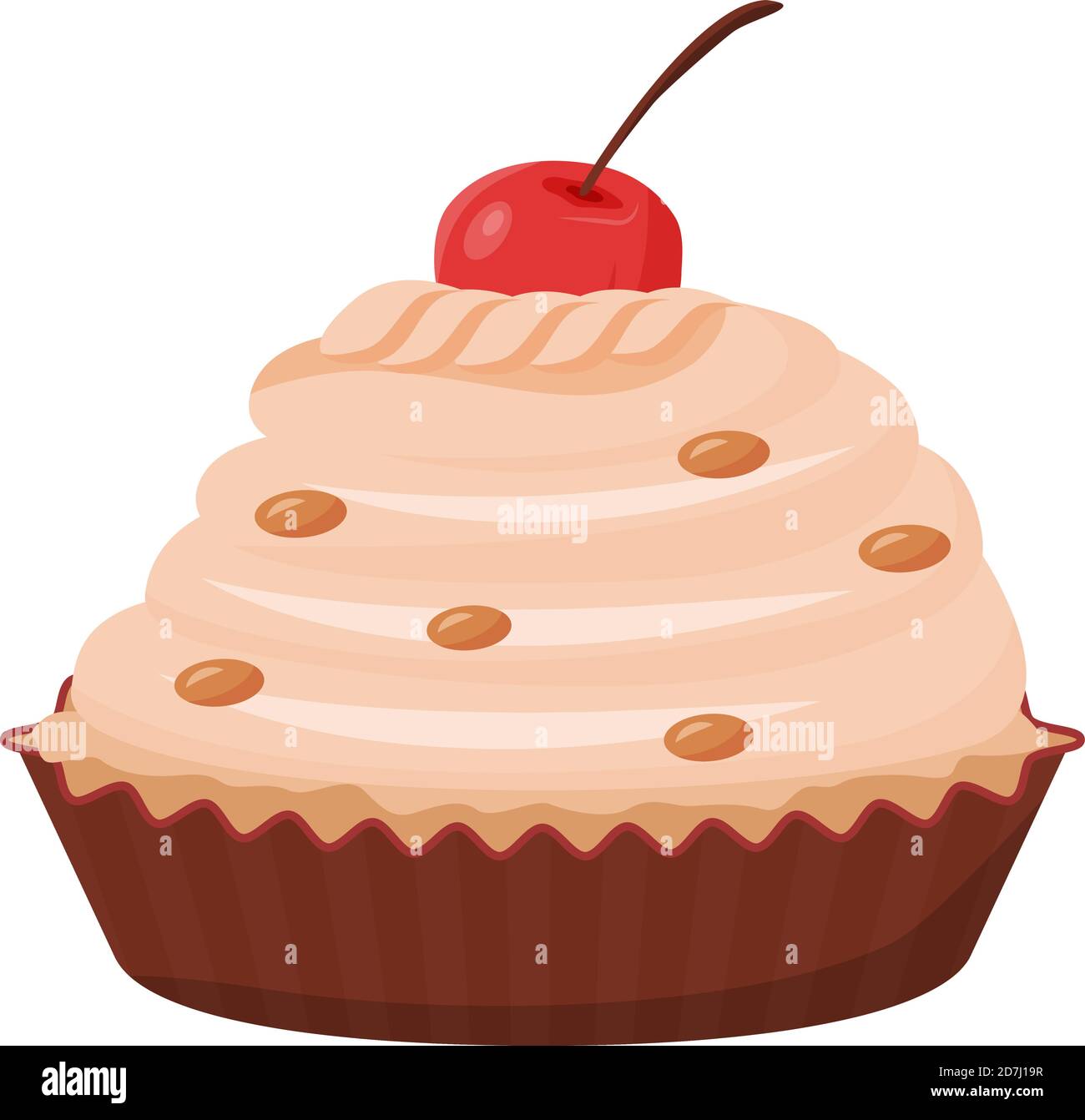 Delicious cupcake cartoon vector illustration Stock Vector Image & Art ...
