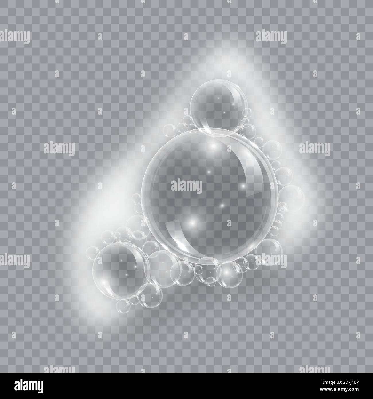 Bath foam soap with bubbles isolated vector illustration on transparent ...