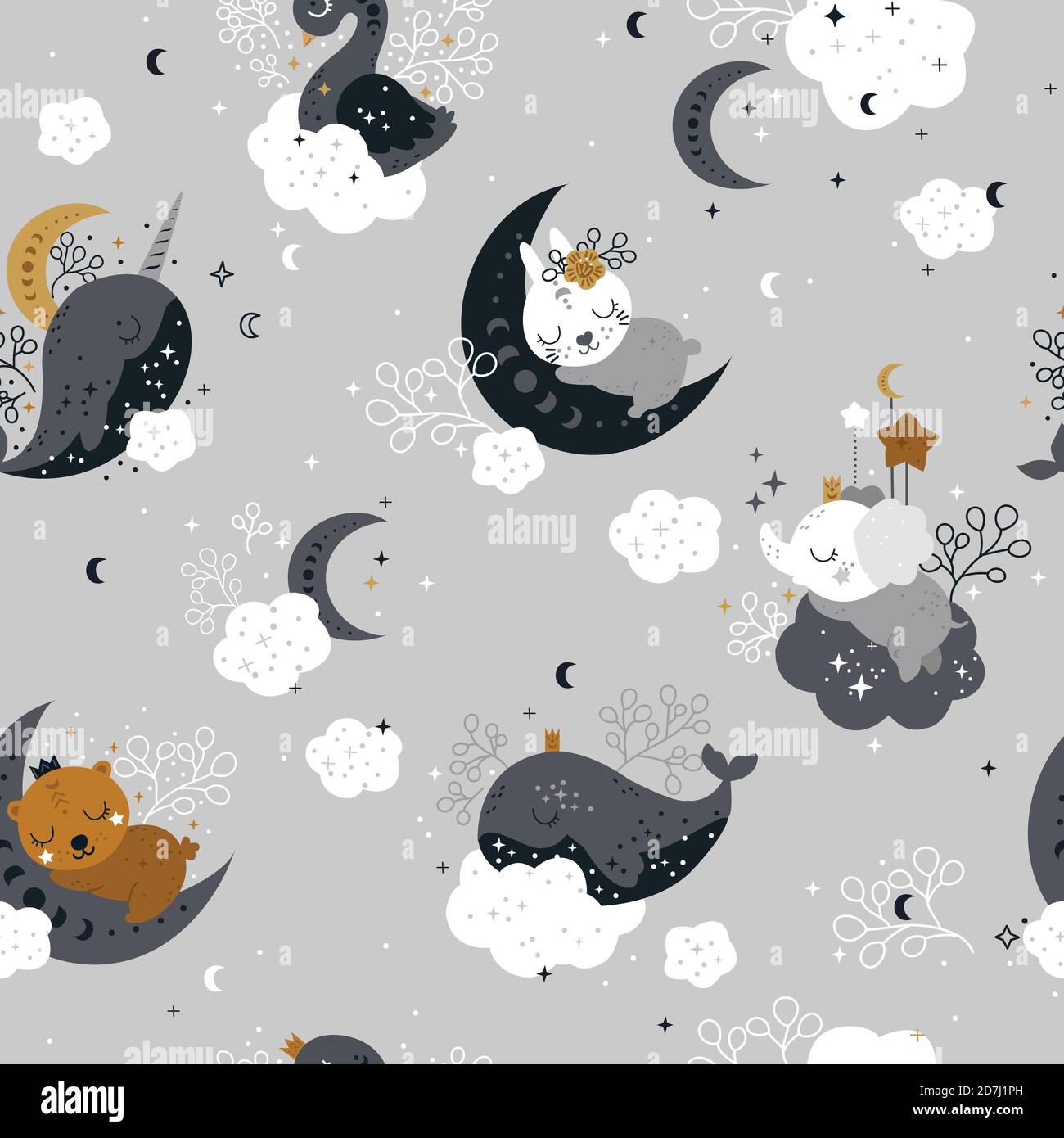 Swans and animals Stock Vector Images - Alamy