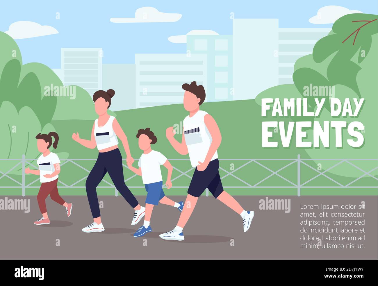 Family day events poster flat vector template Stock Vector Image & Art ...