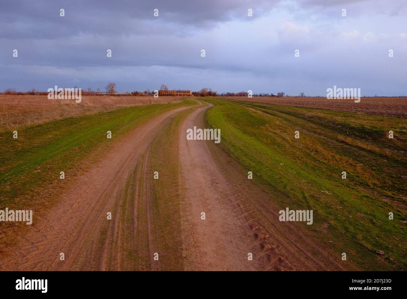 Long dirt road in hi-res stock photography and images - Alamy