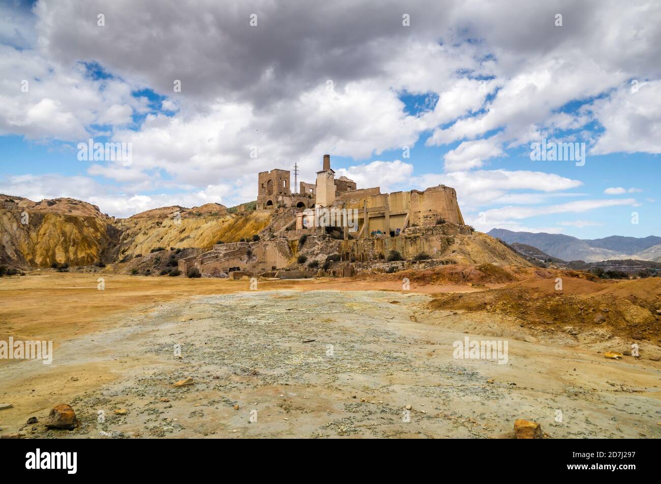 Building ruins near an old mine in Mazarron, Spain Stock Photo - Alamy