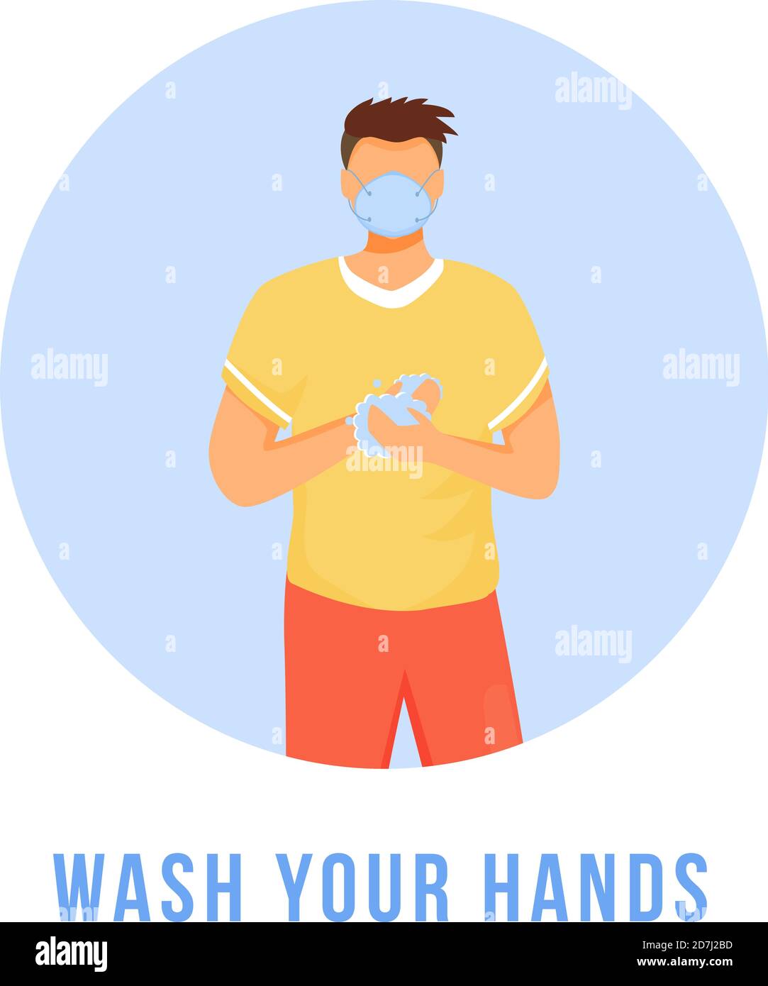 Wash your hands flat detailed icon Stock Vector Image & Art - Alamy
