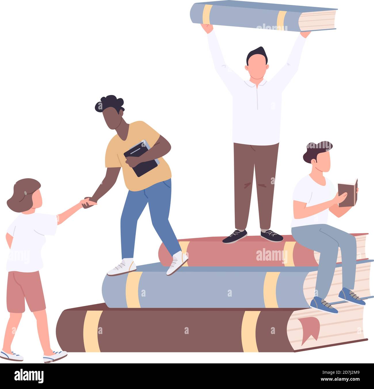 Inclusive college community flat concept vector illustration Stock ... Inclusive college community flat concept vector illustration Stock ...